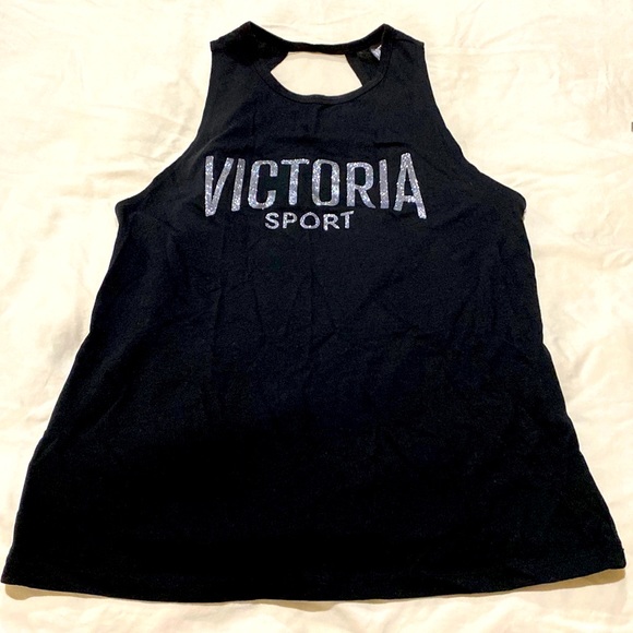 Victoria's Secret | Tops | Super Cute Black Victorias Secret Open Back ...